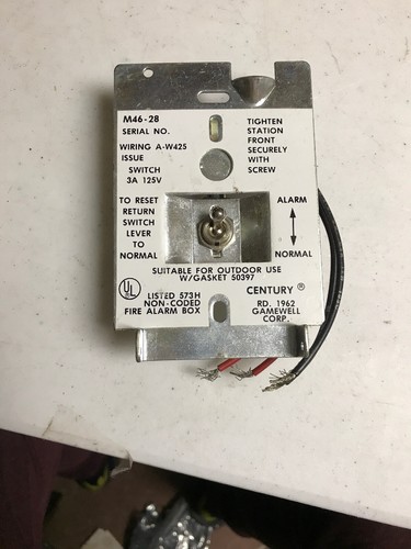 Gamewell M46-28 Fire Alarm (For Parts) | eBay