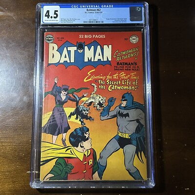 Batman #62 (1951) - Catwoman Origin Story! Golden Age Batman and Robin ...