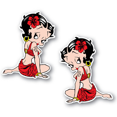 Betty Boop sticker 120mm twin pack quality vinyl water & fade proof | eBay