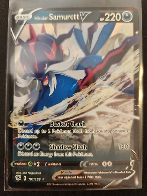 Hisuian Samurott V 101/189 Astral Radiance Ultra Rare Pokemon Card Mint ...