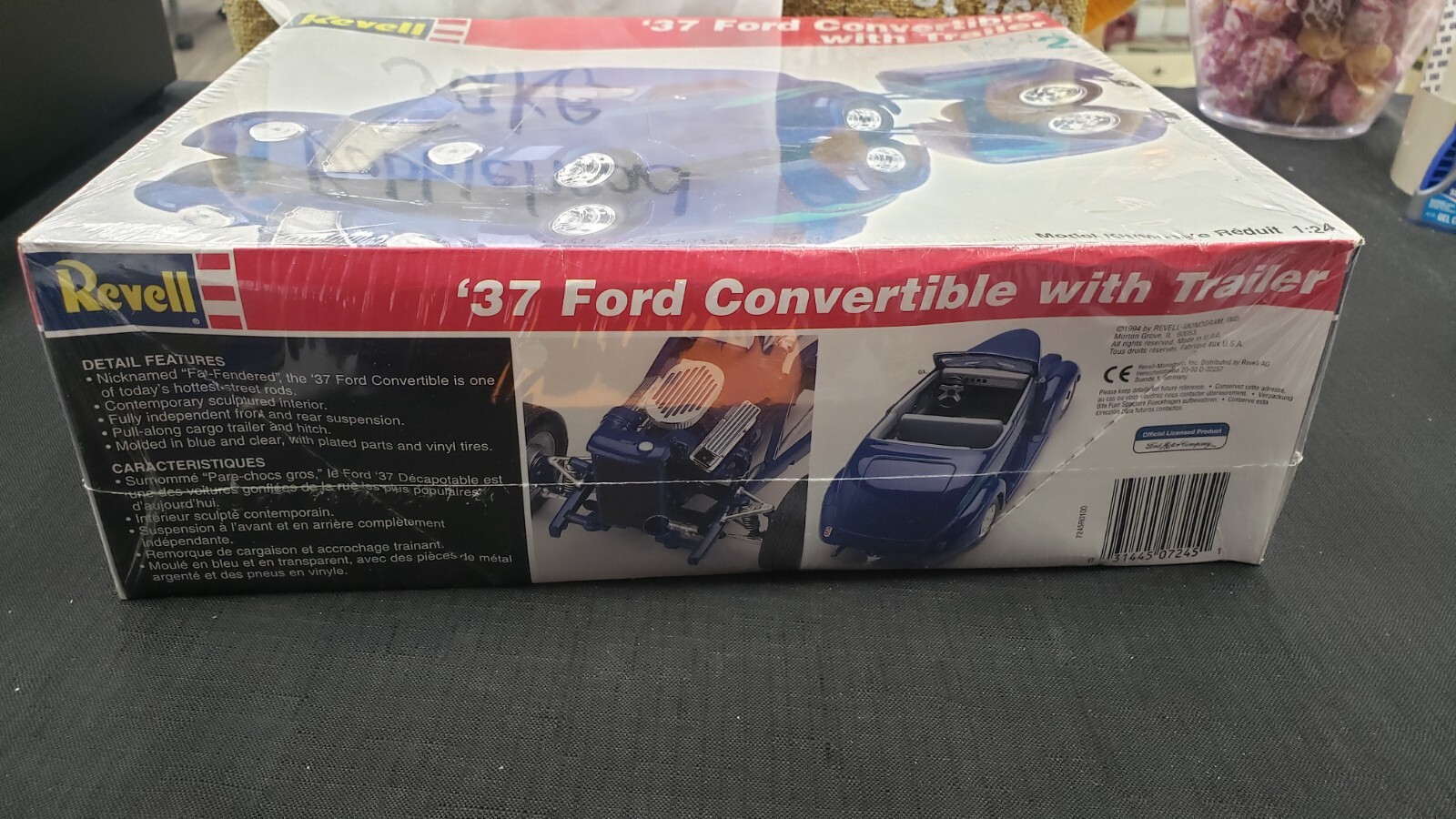 NIB SEALED 1994 1937 FORD CONVERTIBLE WITH TRAILER 1/24 MODEL KIT ...