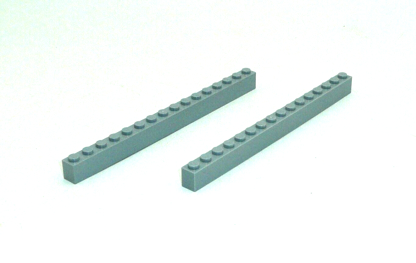 LEGO Lot of 2 part 2465 Light Bluish Gray 1x16 Brick | eBay