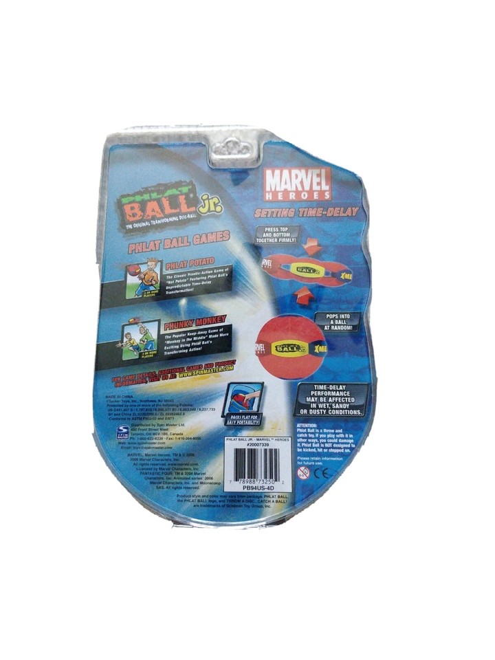 Marvel Heroes Red Phlat Ball Jr. Disk Throw Toss Toy NEW NIP | eBay