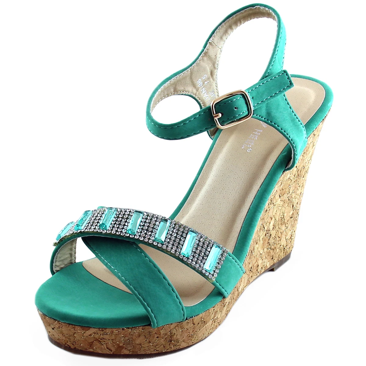Teal Wedge Shoes