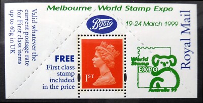 GB Machin Boots Label Melbourne World Stamp Expo 1999 “SALE TIME” U/M ...