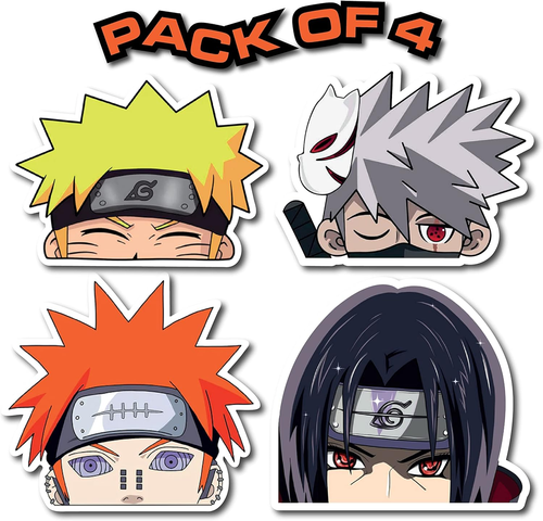 Imperial Vibes 4 Pcs Anime Sticker for Kimetsu No Yaiba Slayer Demon ...