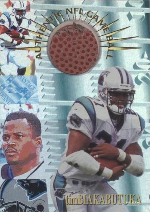 1996 Collector's Edge Advantage - Authentic Game Ball Tim Biakabutuka # ...