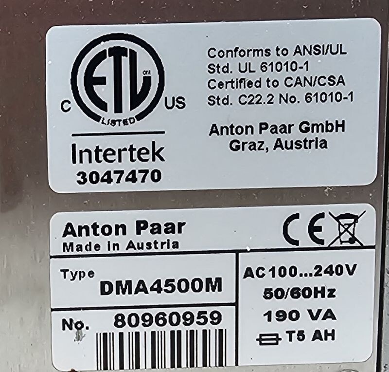 Anton Paar DMA 4500M Density Meter | eBay