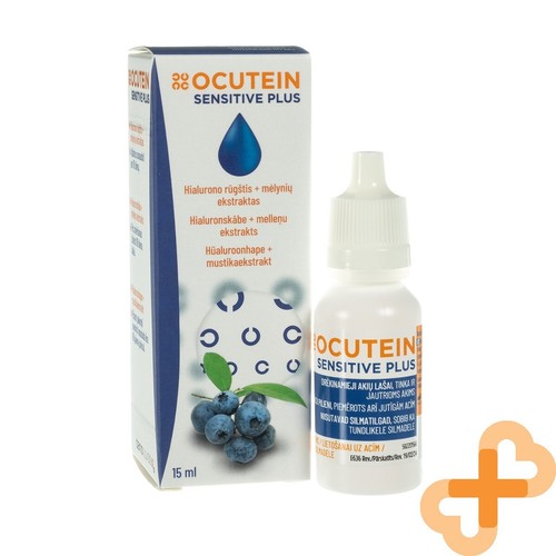 OCUTEIN SENSITIVE PLUS Moisturizing Eye Drops with Hyaluron & Blueberry ...