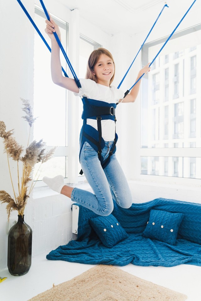 Indoor Bungee Jumping.Home Bungee Playground Set. Summer Camp Outdoor ...