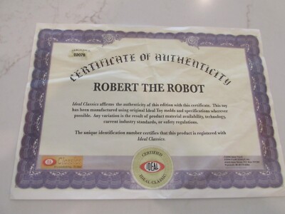 VINTAGE TOY INSTRUCTIONS "ROBERT THE ROBOT" | eBay