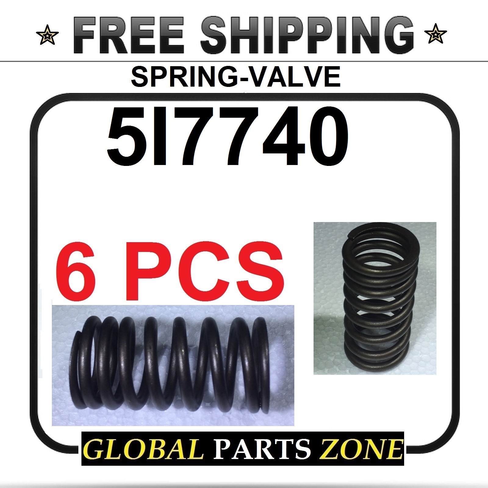 SET OF 6 SPRING-VALVE for Caterpillar 3064 3066 C6.4 5I7740 5I-7740 ...