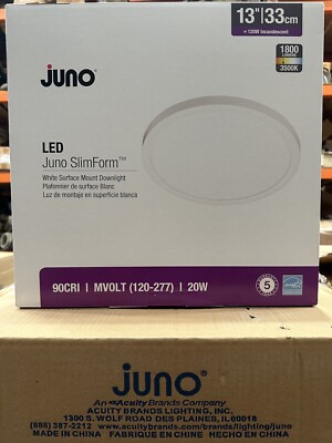 ⚡️Juno LED JSF 13IN 18LM 35K 90CRI MVOLT ZT WH M6 Slim Form White ...