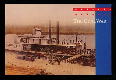 Military chrome postcard Civil War The Chickamauga steam ship Union ...