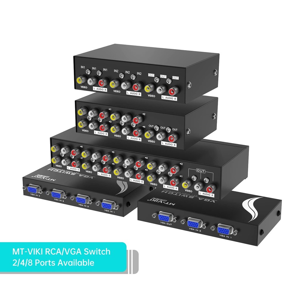 MT-VIKI 2 Port VGA Switch Video Selector Switcher Box (2 2 in 1 out ...
