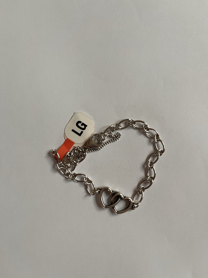 James Avery Double Heart Charm Bracelet-New With Tag! Size large! See photos! | eBay