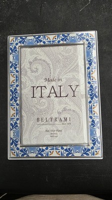 Beltrami Picture Photo Frame Blue 4x6 Inch Real Silver Plated Made In ...