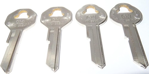 4 Key Blanks For Chevrolet Classic 1957 1958 1959 1960 1961 OEM Logo ...