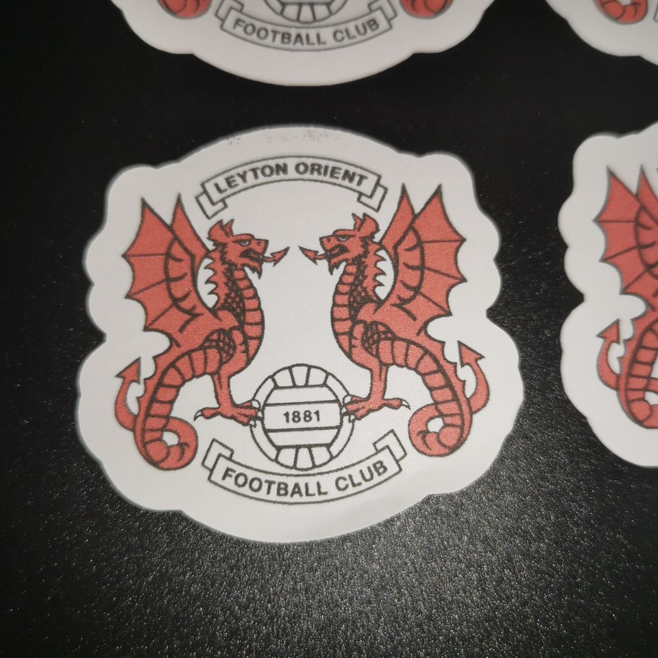 20 X Leyton Orient FC Gloss Vinyl Logo Badge Stickers 35mm | eBay