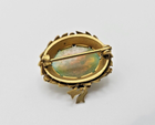 Antique Victorian PSCO signed Circle Pin Brooch Gold tone green stone ...