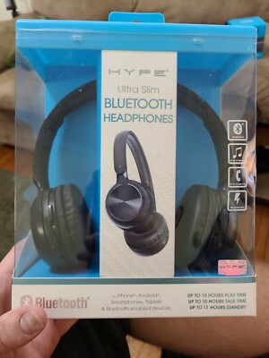 Hype Ultra Slim Rechargeable Bluetooth Wireless Headphones- Brand New ...