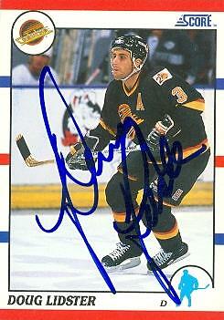 Doug Lidster autographed Hockey Card (Vancouver Canucks) 1990 Score #73 ...