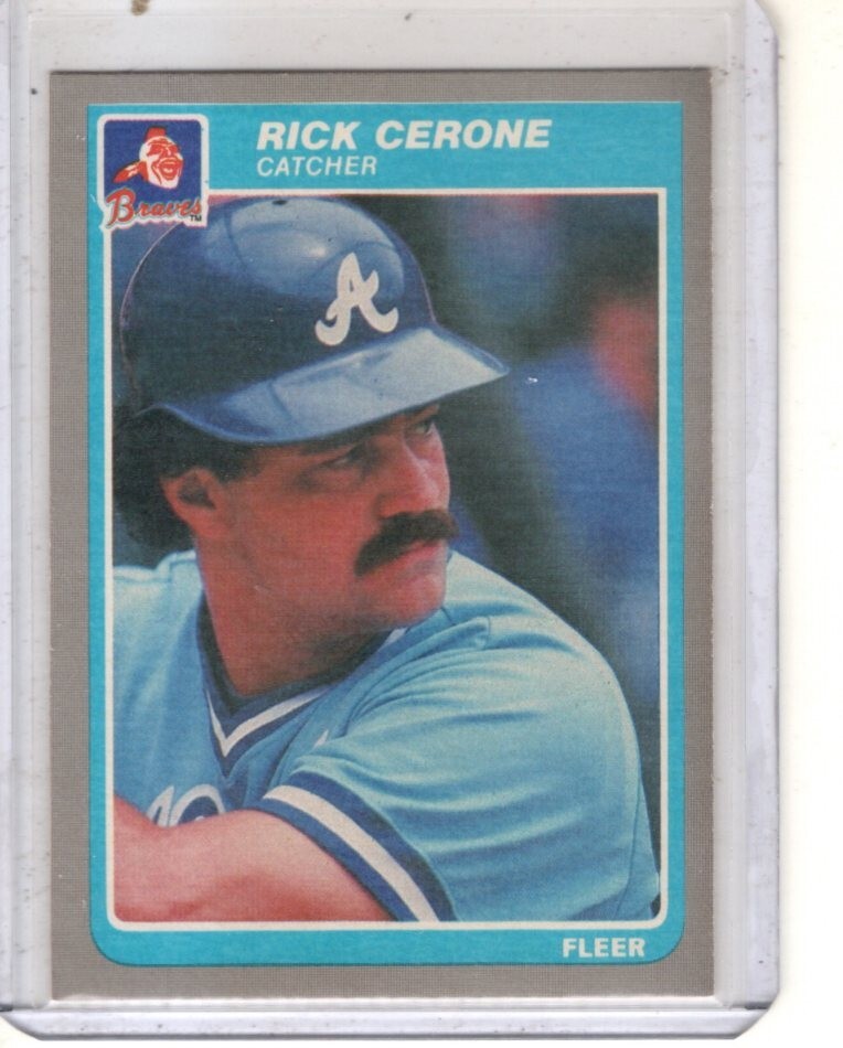 1985 fleer #u-24 Rick Cerone Atlanta Braves baseball card | eBay