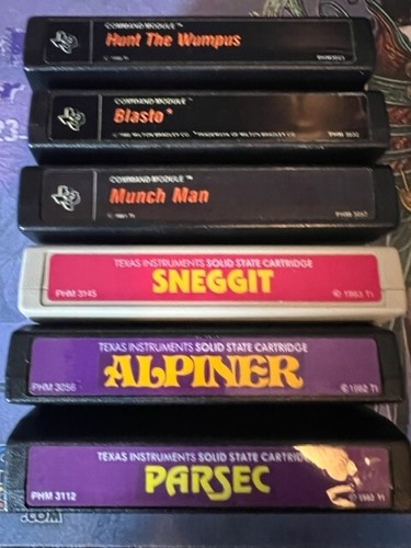 TI-99/4A Texas Instruments Game Cartridge Lot of 6 Command Module | eBay