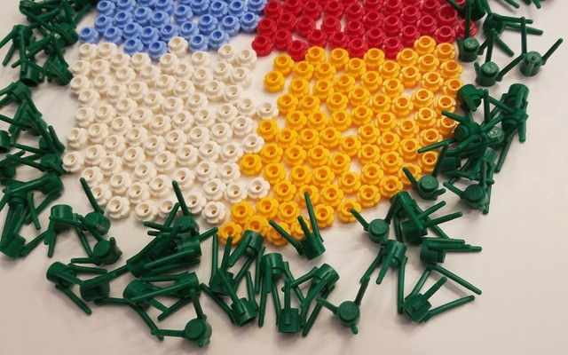 NEW LEGO lot of 400 pieces - Green Plant Flower Stems and Lego Petals ...