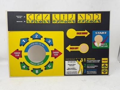 NOS Incredible Technologies GOLDEN TEE Control panel controls decal ...