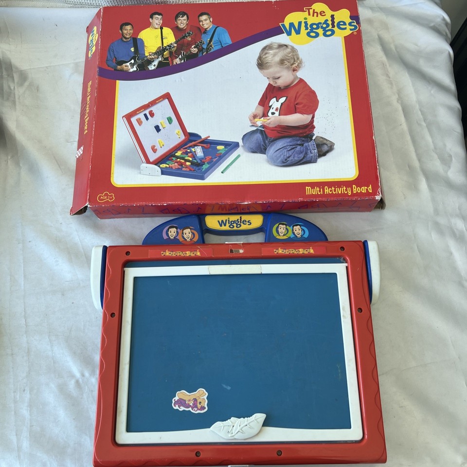 Wiggles Multi Activity Board Magnetic Letter Kids Game Vintage Parts ...