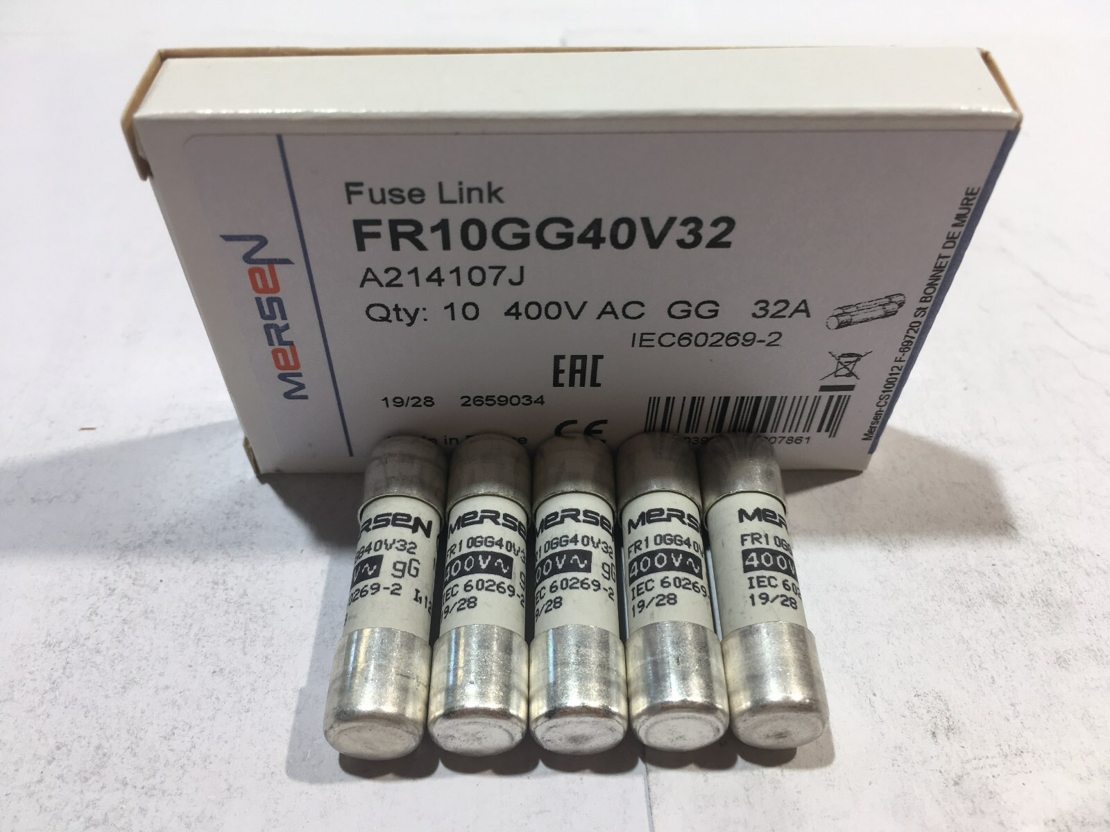 MERSEN FR10GG40V32 32A 400V Fuse FERRAZ SHAWMUT 10x38mm JPSF456 Qty of ...