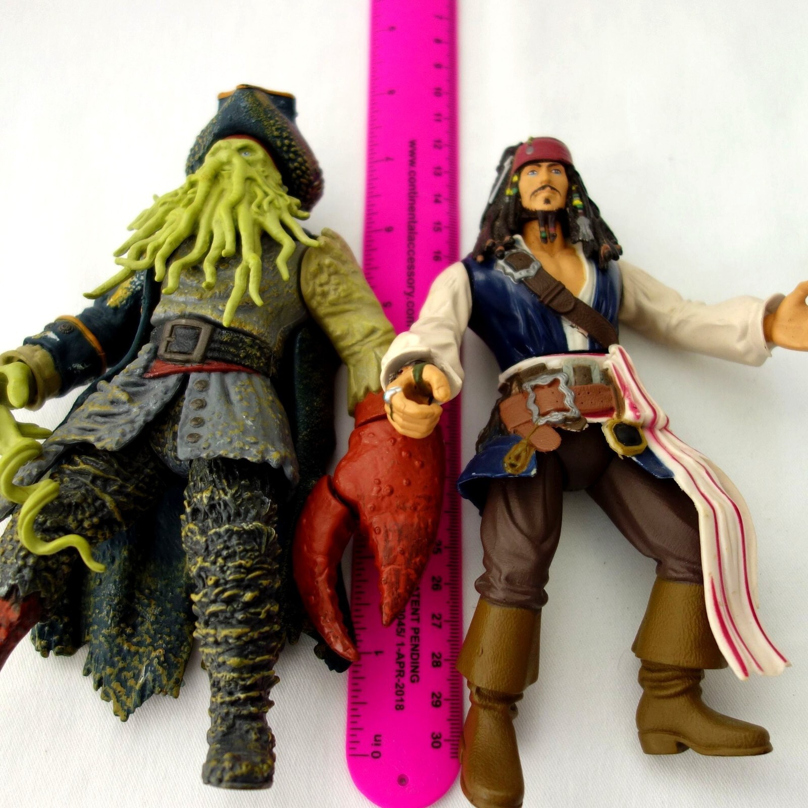 Zizzle Disney Pirates of the Caribbean Jack Sparrow & Davy Jones Action ...