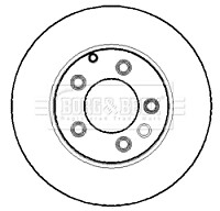 CAPSautomotive Brake Disc Rotor for Audi 7L8615601 7L8615601C 7L6615601 ...