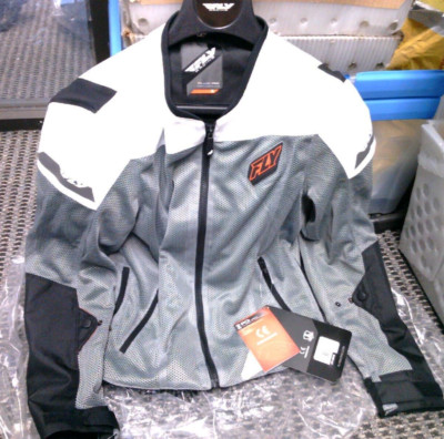 Fly Racing Flux Air Vented Textile Jacket - Black/White S Size | eBay