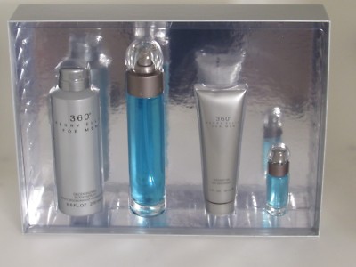 Perry Ellis 360 by Perry Ellis 4 pieces Gift Set Men (3.4 EDT + Deo ...