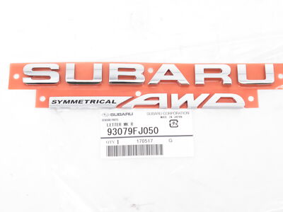 Genuine OEM Subaru 93079FJ050 "SUBARU AWD" Rear Trunk Nameplate Badge ...