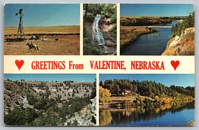 Greetings From Valentine Nebraska NE VTG Postcard c1970 D10 | eBay