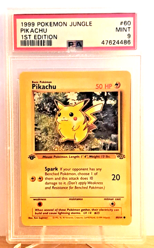 Pokemon 1999 1st EDITION PIKACHU JUNGLE #60/64 PSA 9 MINT | eBay