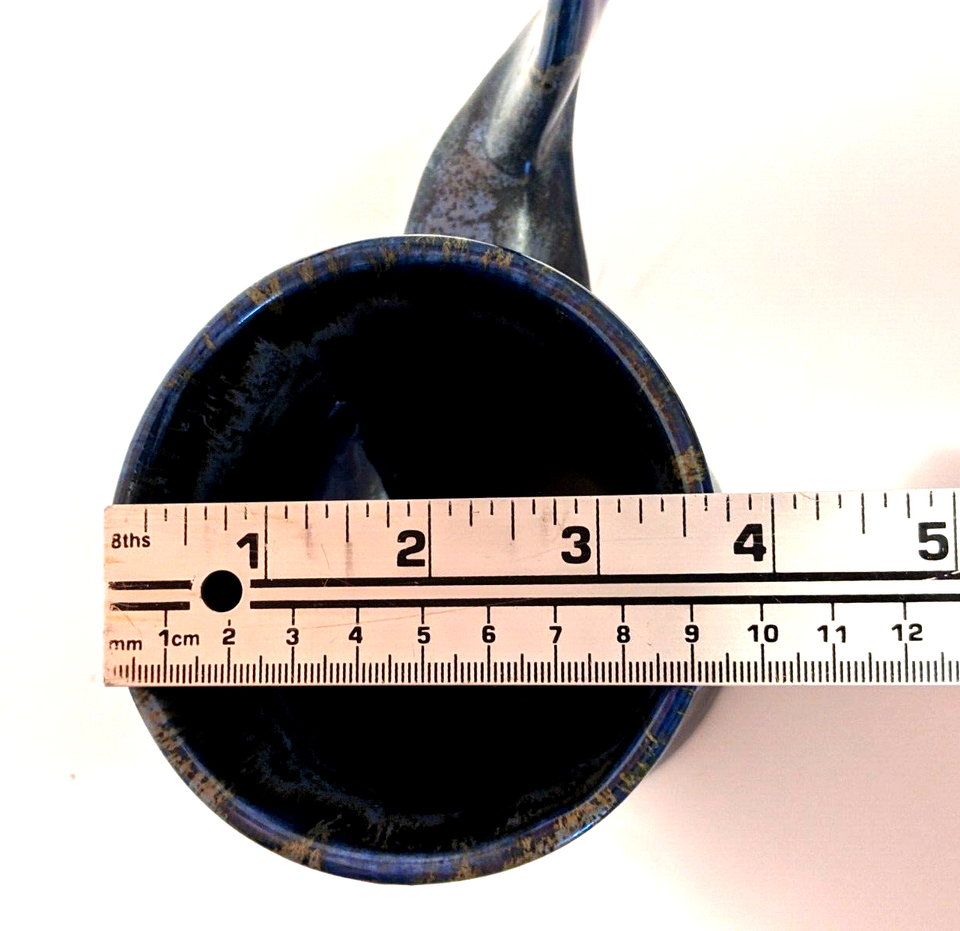 Vintage Doug Wylie Oversized Blue Whale Tail Mug Drip Glaze Tankard Sea ...