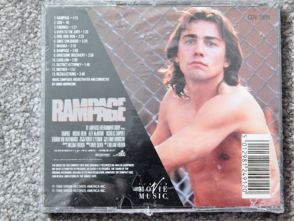 RAMPAGE (1988) SOUNDTRACK CD MINT SEALED! ENNIO MORRICONE; CULT ...