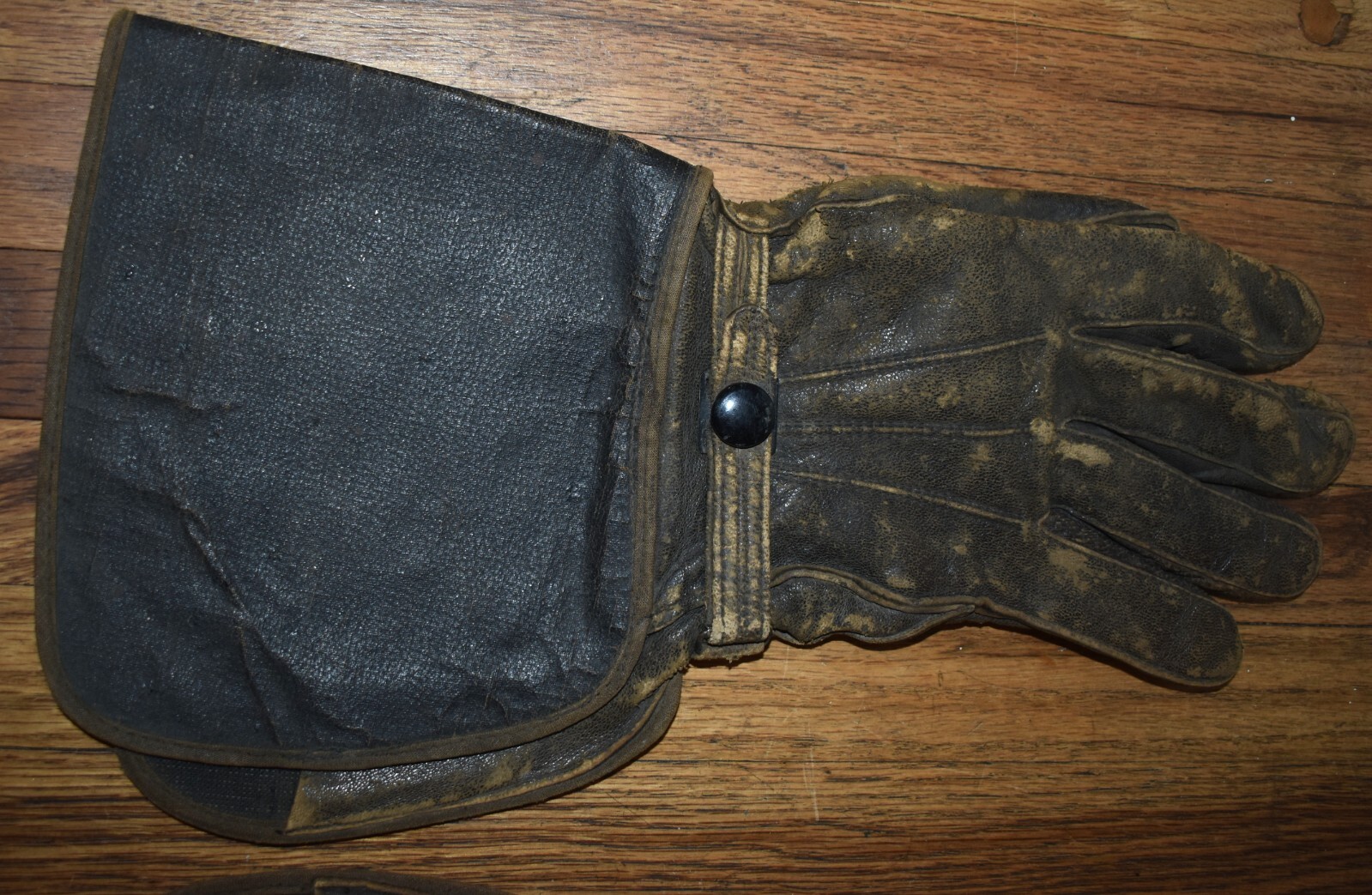 Awesome Antique Leather Gauntlet Motorcycle Biker Rid… - Gem