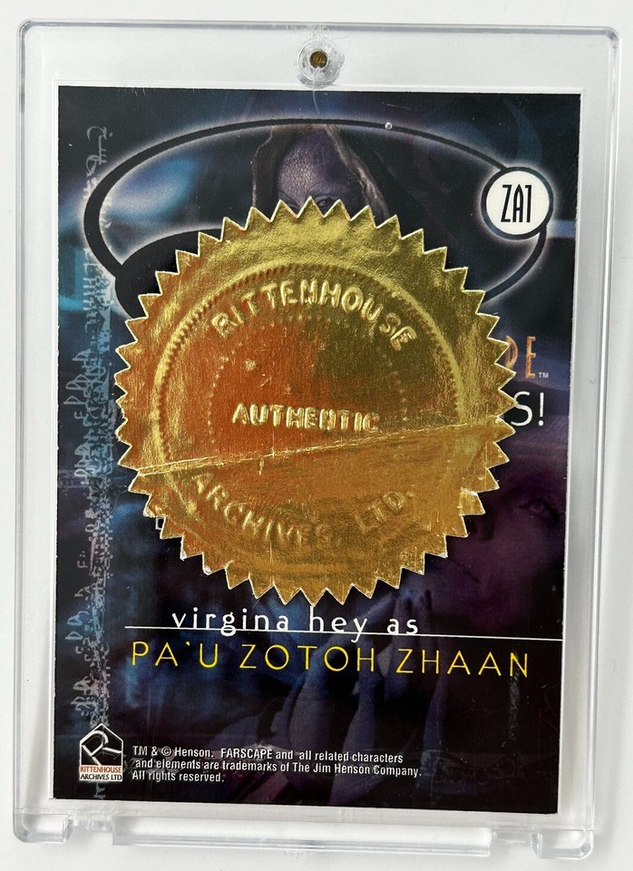Virginia Hey as Pa'U Zotoh Zhaan Autograph Card - Farscape Card #ZA1 ...