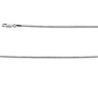 2mm to 8mm Sterling Silver Domed, Oval Omega Chain Necklace Bracelet ...