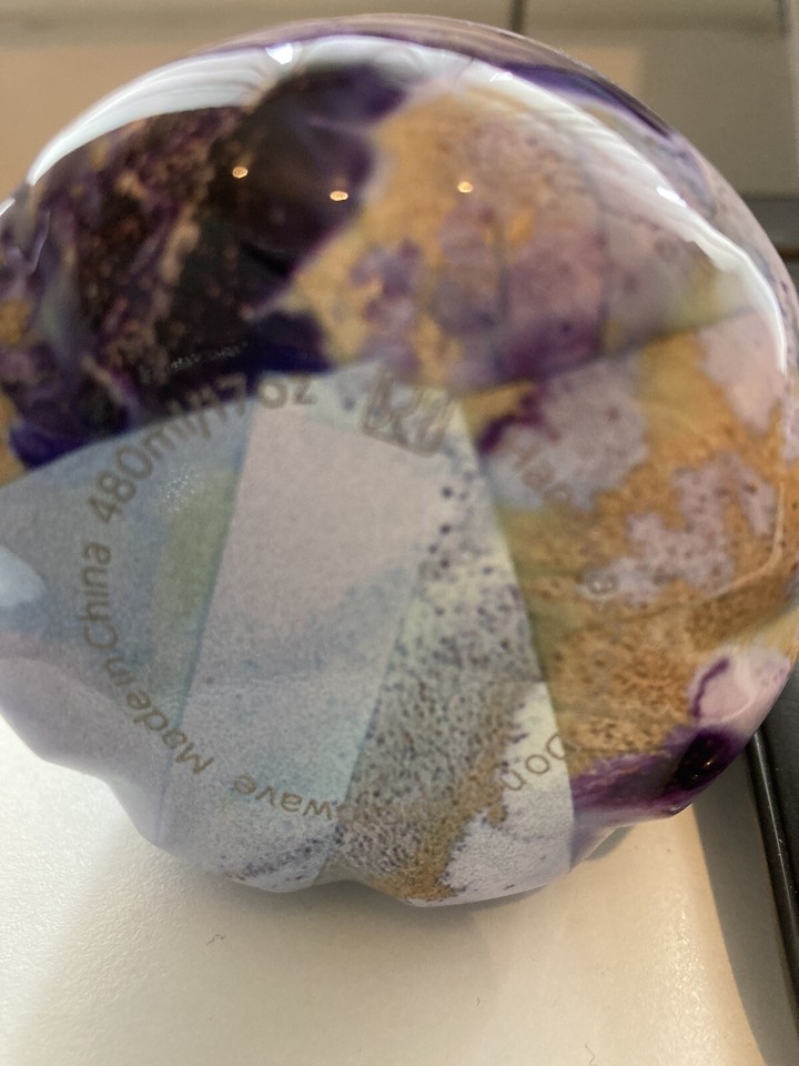 Costa Coffee Travel Flask Bottle Tall Metallic Gold Purple Marble ...