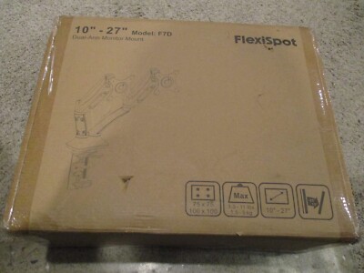 FLEXISPOT DUAL-ARM MONITOR MOUNT 10"- 27" MODEL F7D | eBay