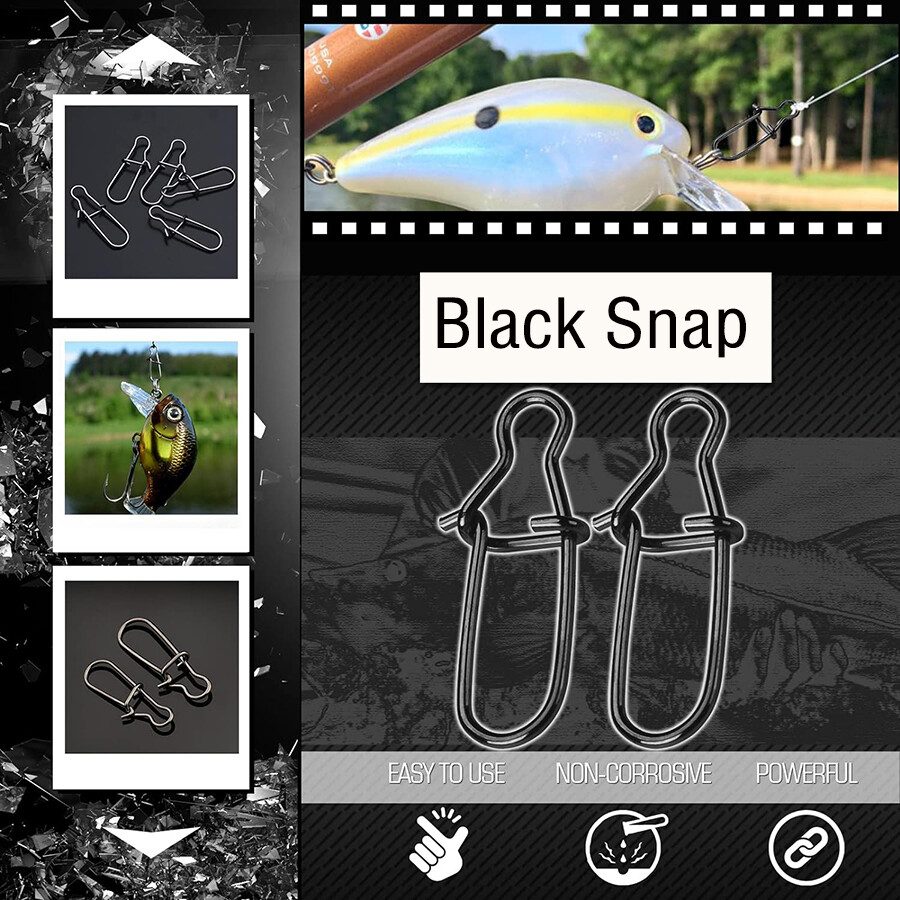 50pcs Duolock Fishing Snap High Strength Fast Snaps Fishing Speed Clips ...