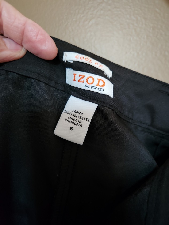Womens Izod Cool FX Golf Tennis Skort Skirt Size 6 30" X 17"Black | eBay
