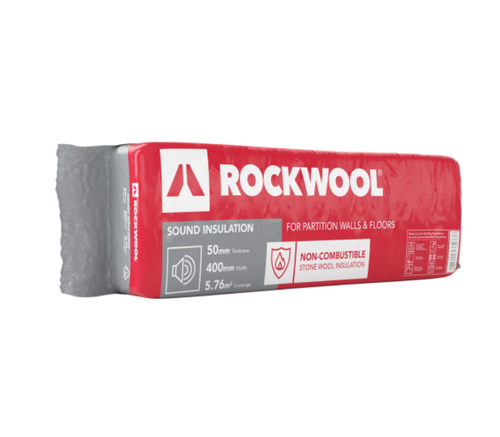 Rockwool Sound Insulation Slab - 50 x 400 x 1200mm - 5.76 m2 - Free ...