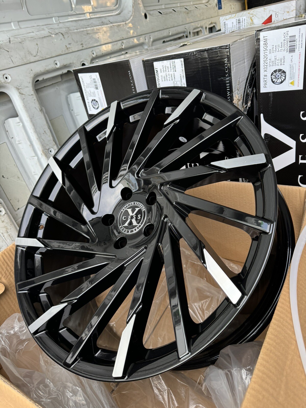 Xcess X02 Wheels 22x9 (15, 5x120.65, 72.6) Black Rims Set of 4 | eBay